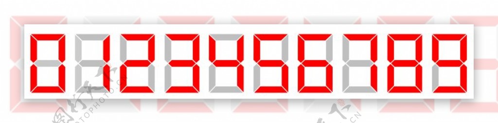 LCD7段数字图片素材-编号02986840-图行天下