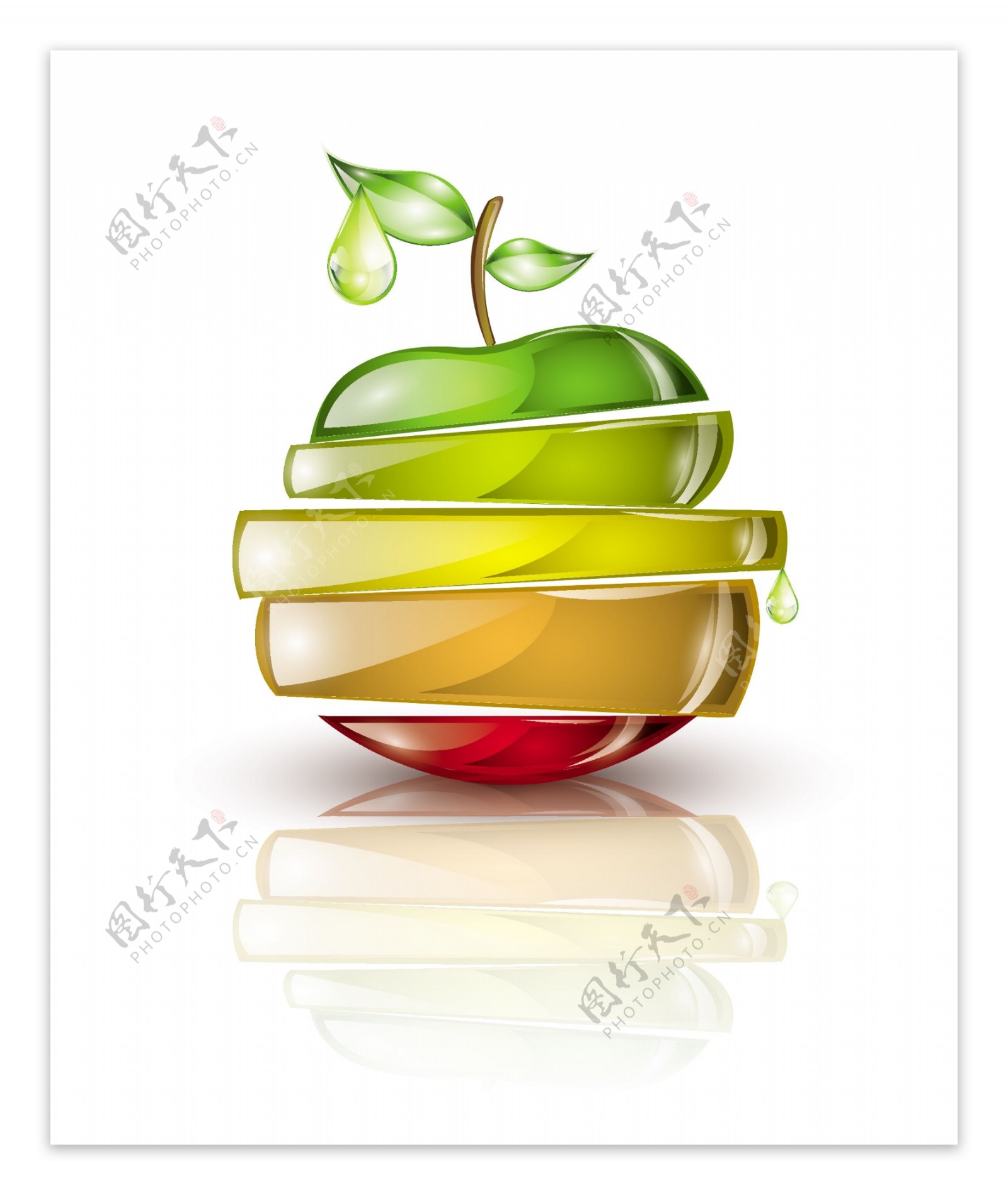 玻璃饮料和水果矢量集03图片素材-编号04516620-图行天下