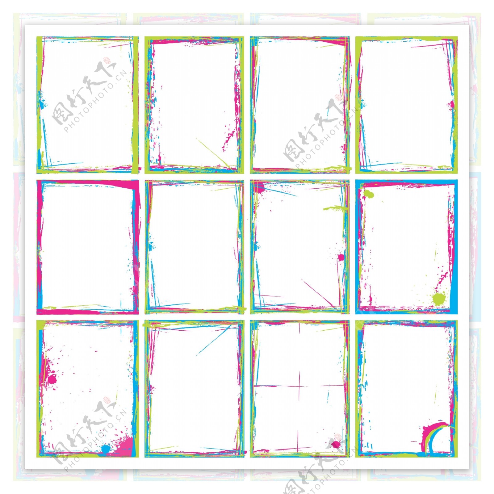 彩色的边框图片素材-编号04518330-图行天下