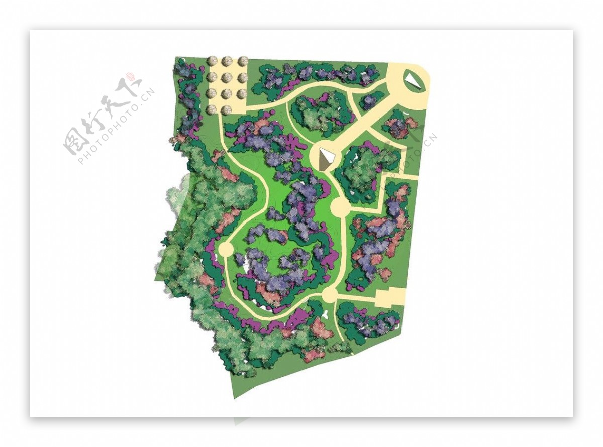 某公园彩平图图片素材-编号07993000-图行天下