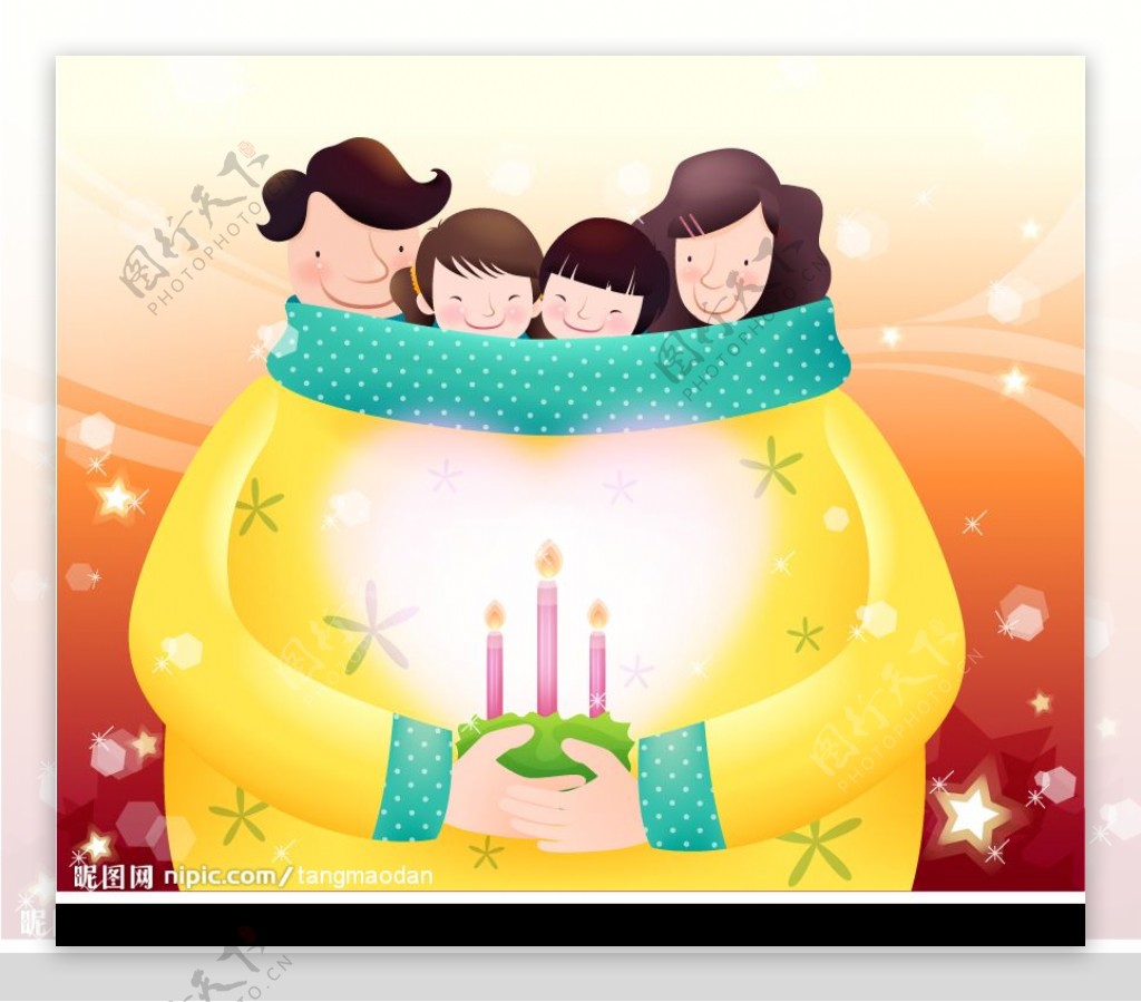 矢量亲子卡通图片素材-编号08044760-图行天下