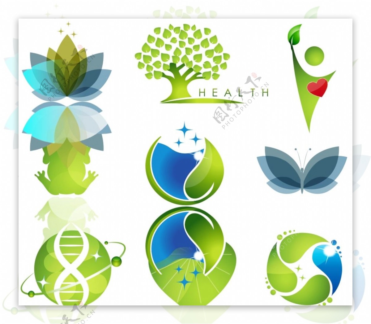 logo设计健康logo图片素材-编号09766910-图行天下