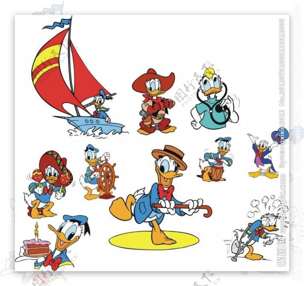 唐老鸭矢量图图片素材-编号10001870-图行天下