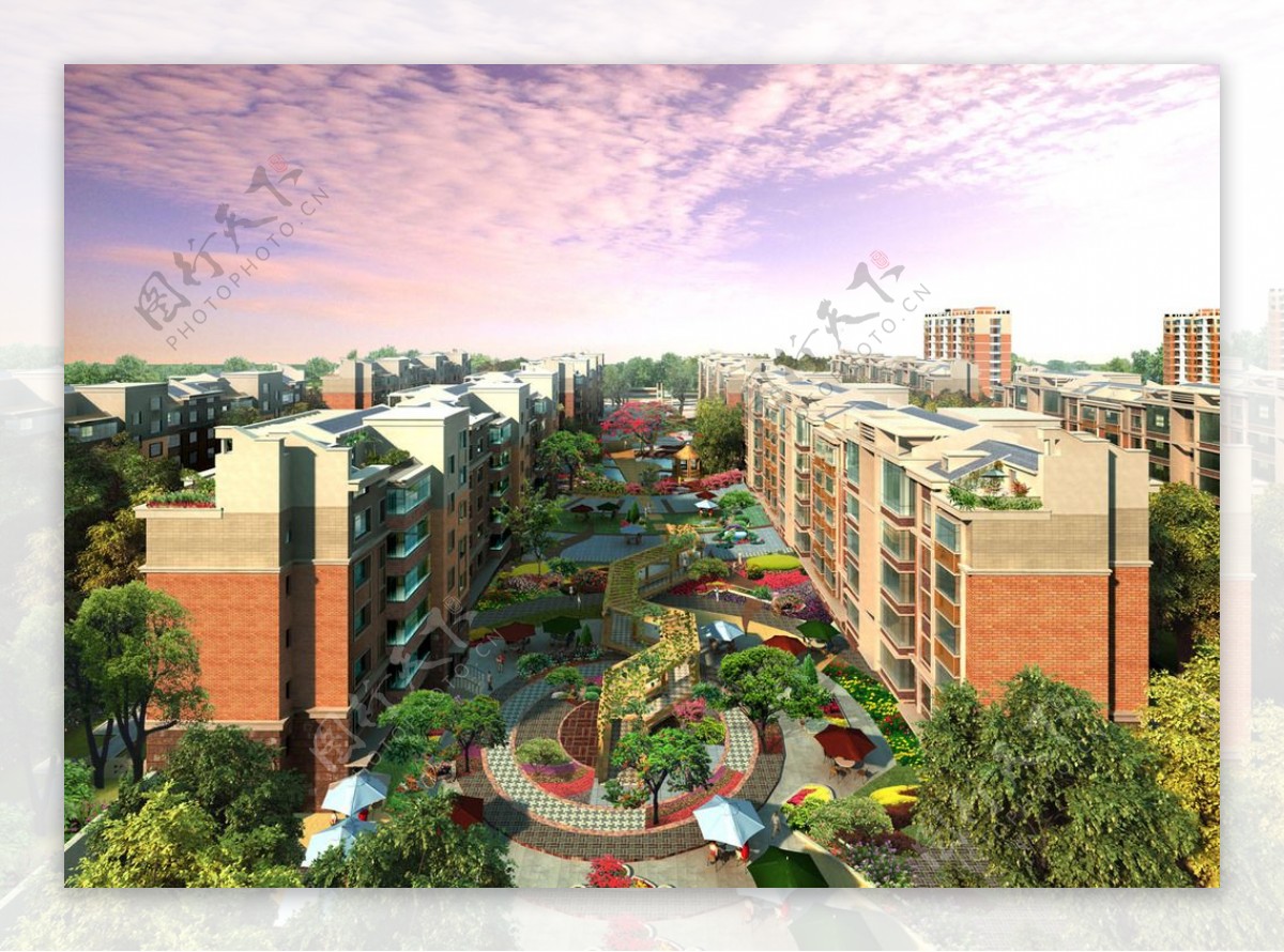 欣乐家园鸟瞰图图片素材-编号10226490-图行天下