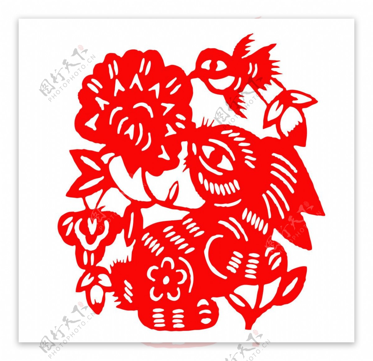 剪纸兔图片素材-编号10251720-图行天下