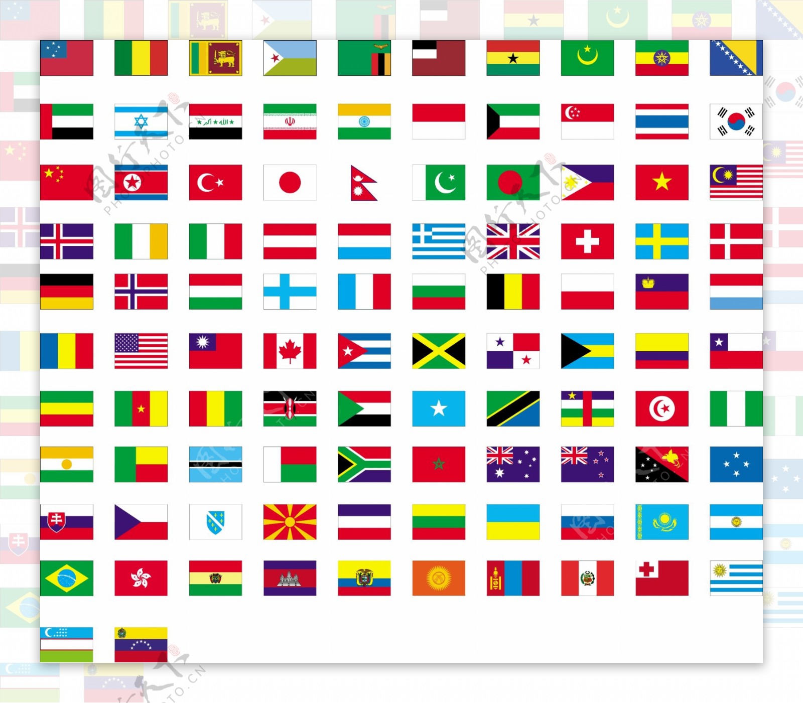 世界各国的国旗矢量图片素材-编号11560570-图行天下