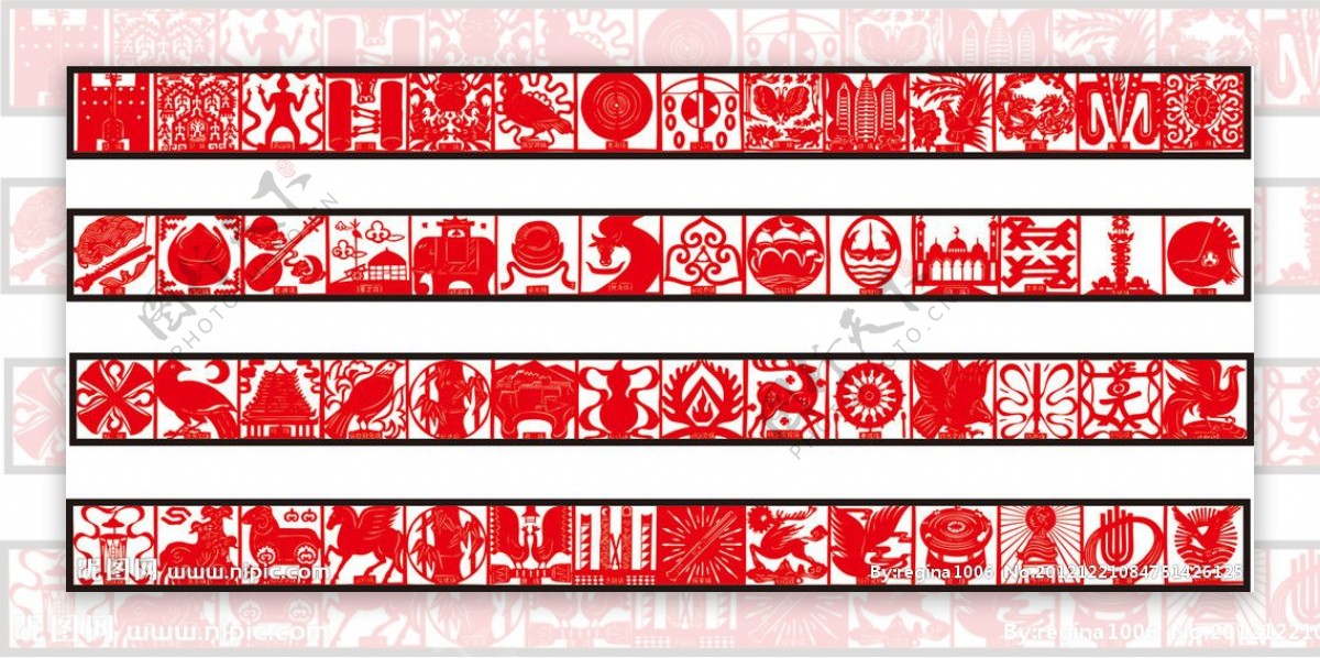 56个民族代表图腾图片素材-编号12592000-图行天下