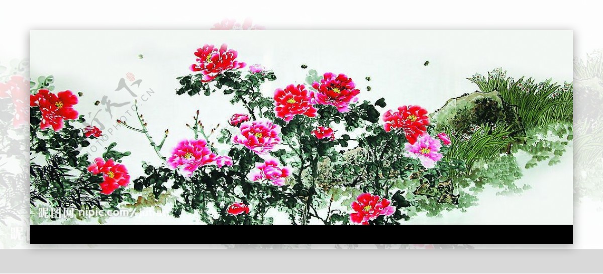 国画牡丹图片素材-编号12642720-图行天下