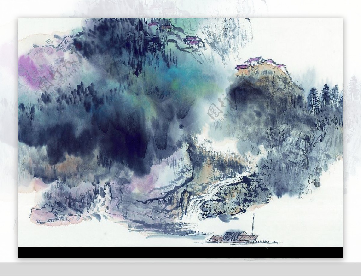 山水国画图片素材-编号12708720-图行天下