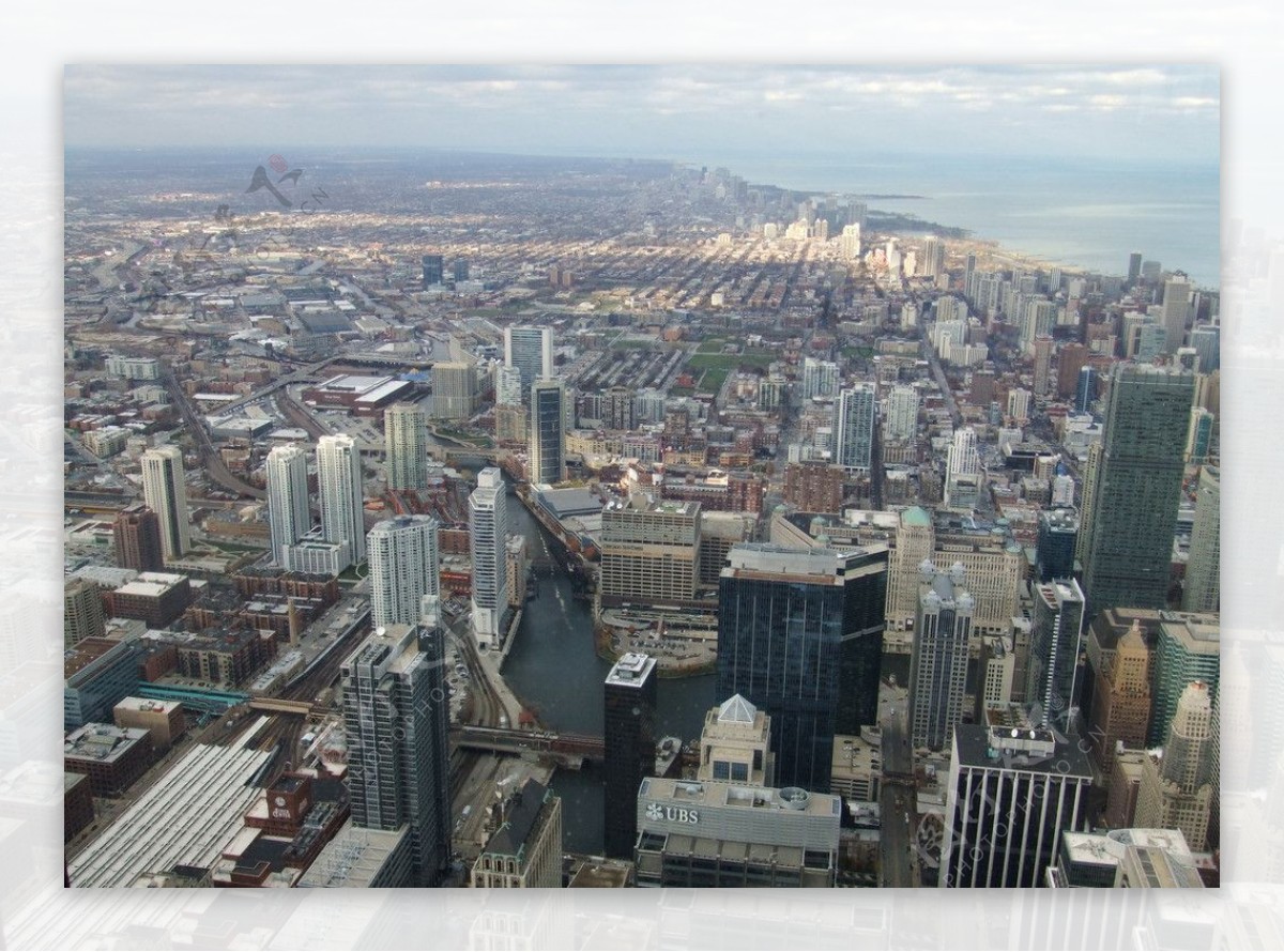 芝加哥鸟瞰图片素材-编号14543260-图行天下