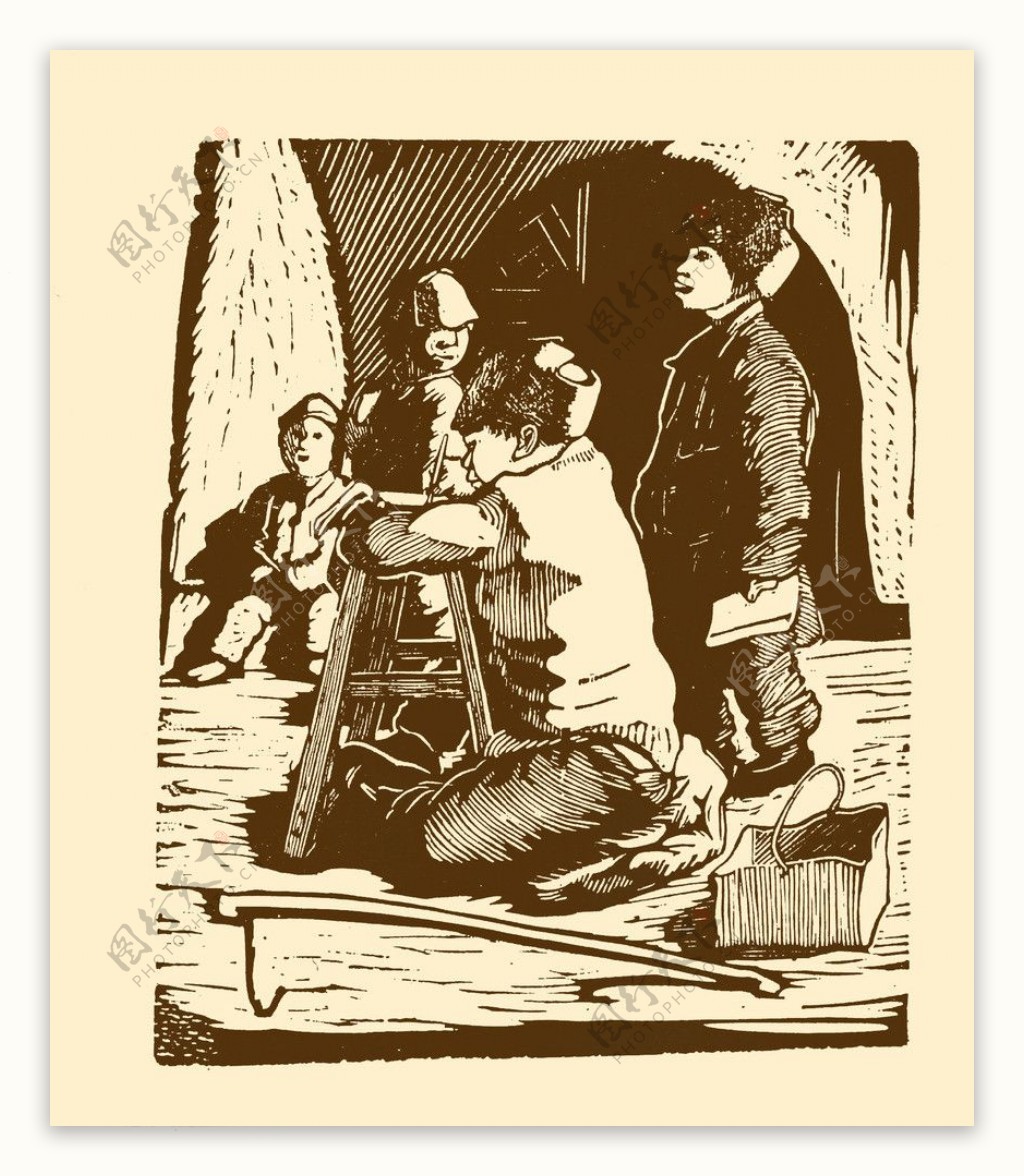 抗战八年木刻图片素材-编号15426100-图行天下