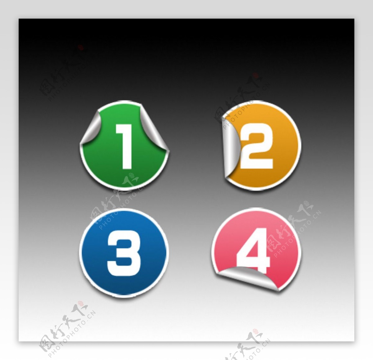 艺术图标1234图片素材-编号22658690-图行天下