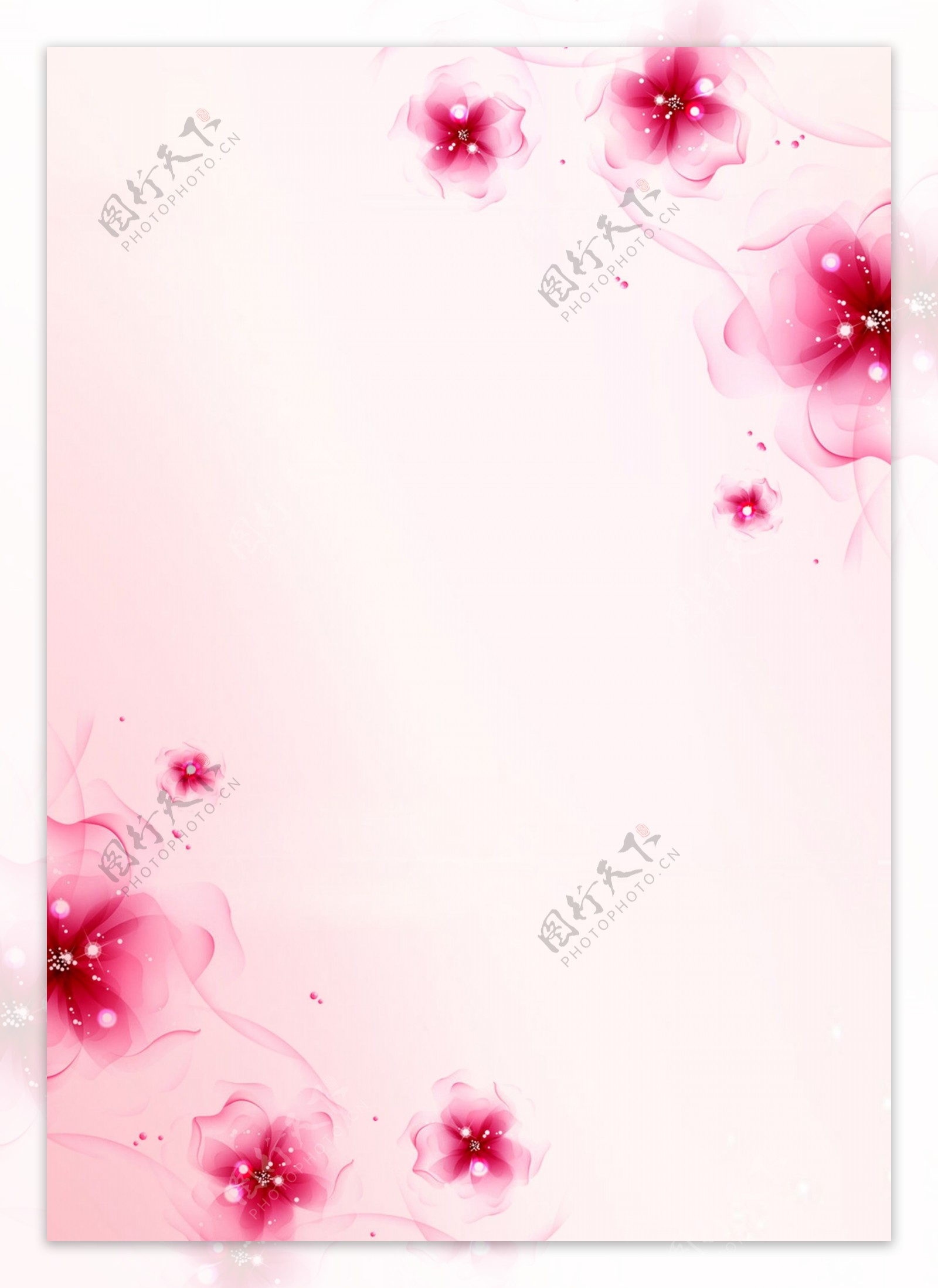 粉色花朵背景图图片素材-编号23345400-图行天下