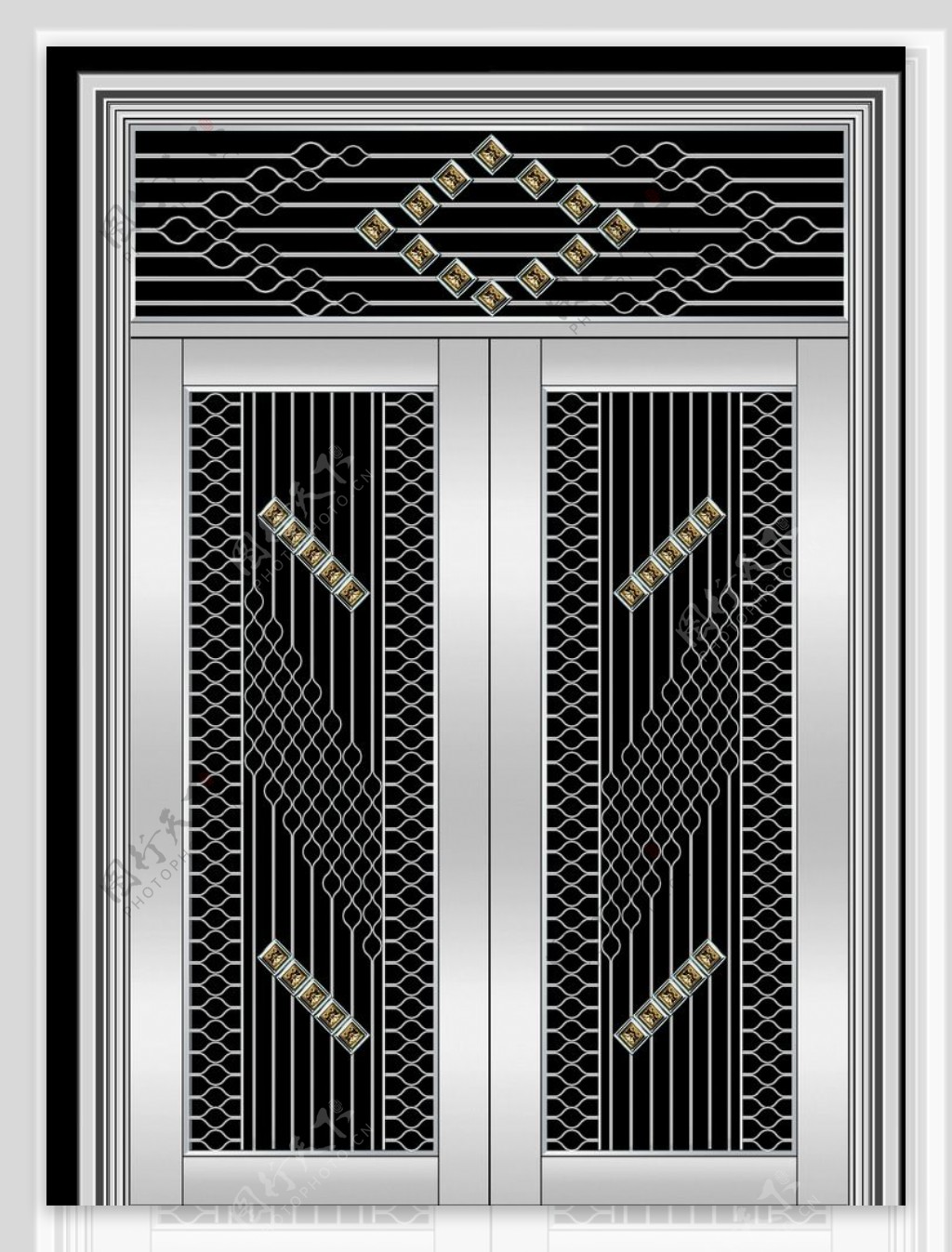 不锈钢门氟碳漆门图片素材-编号24404000-图行天下