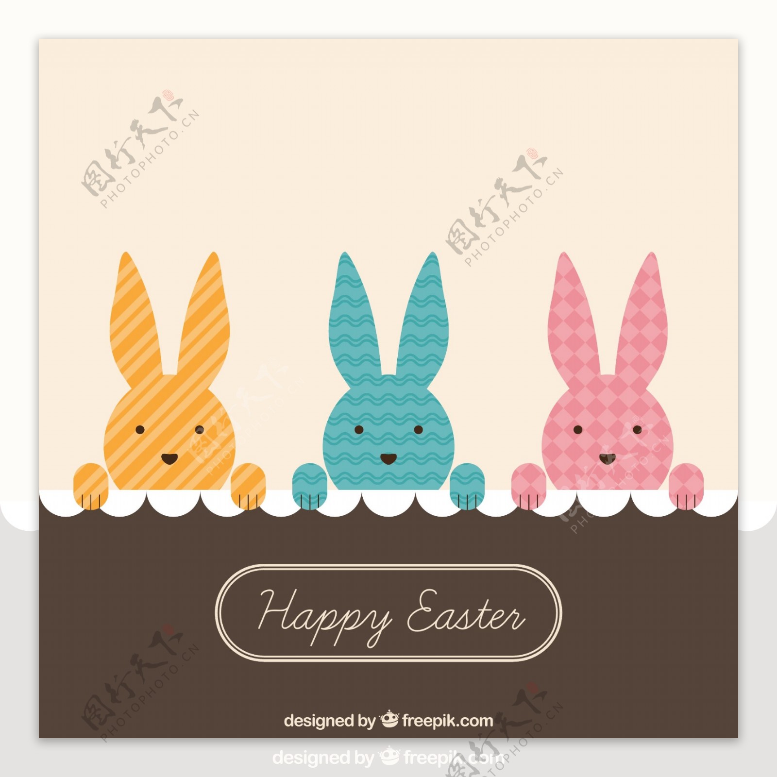 花纹兔子图片素材-编号26234140-图行天下