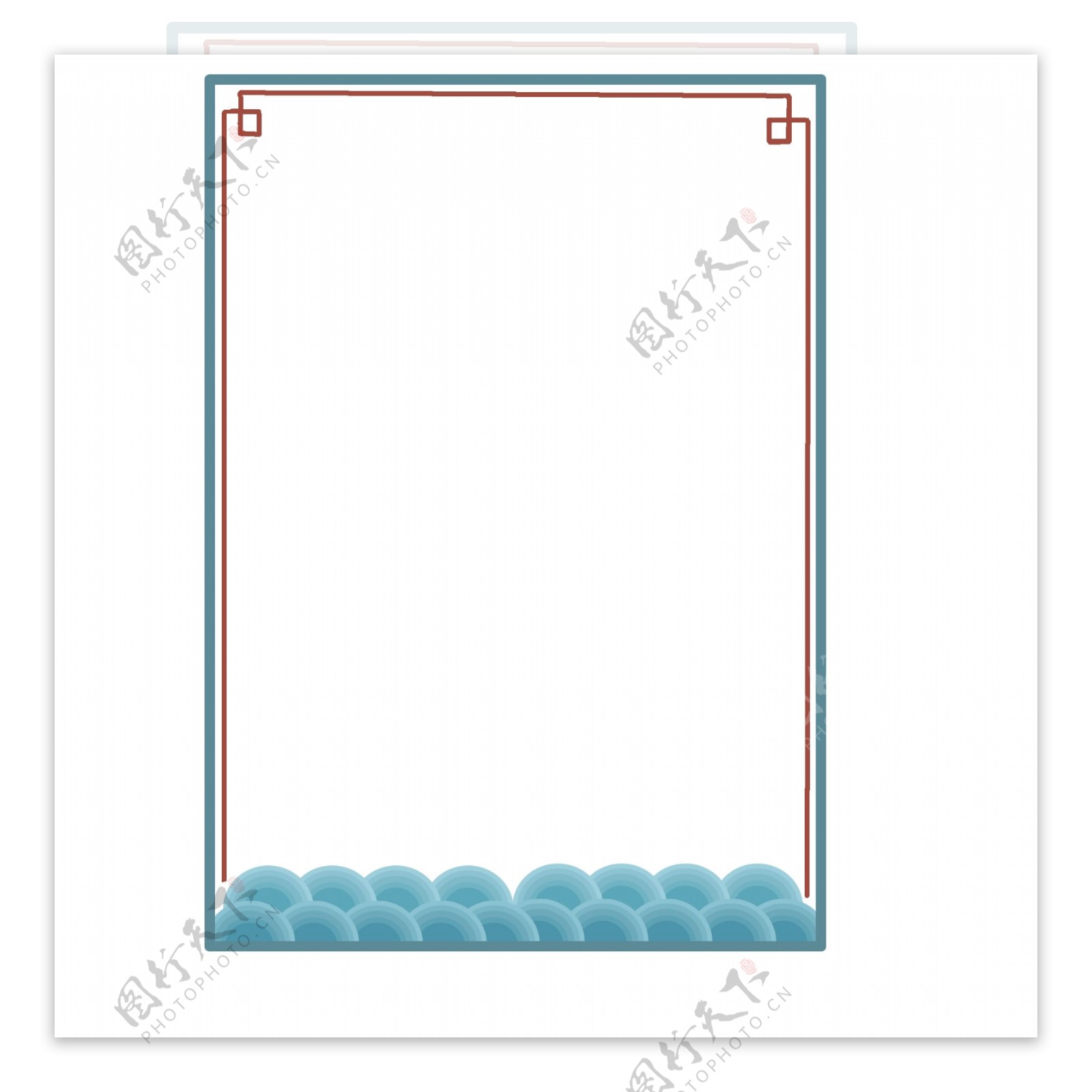 海浪边框图片素材-编号33090160-图行天下