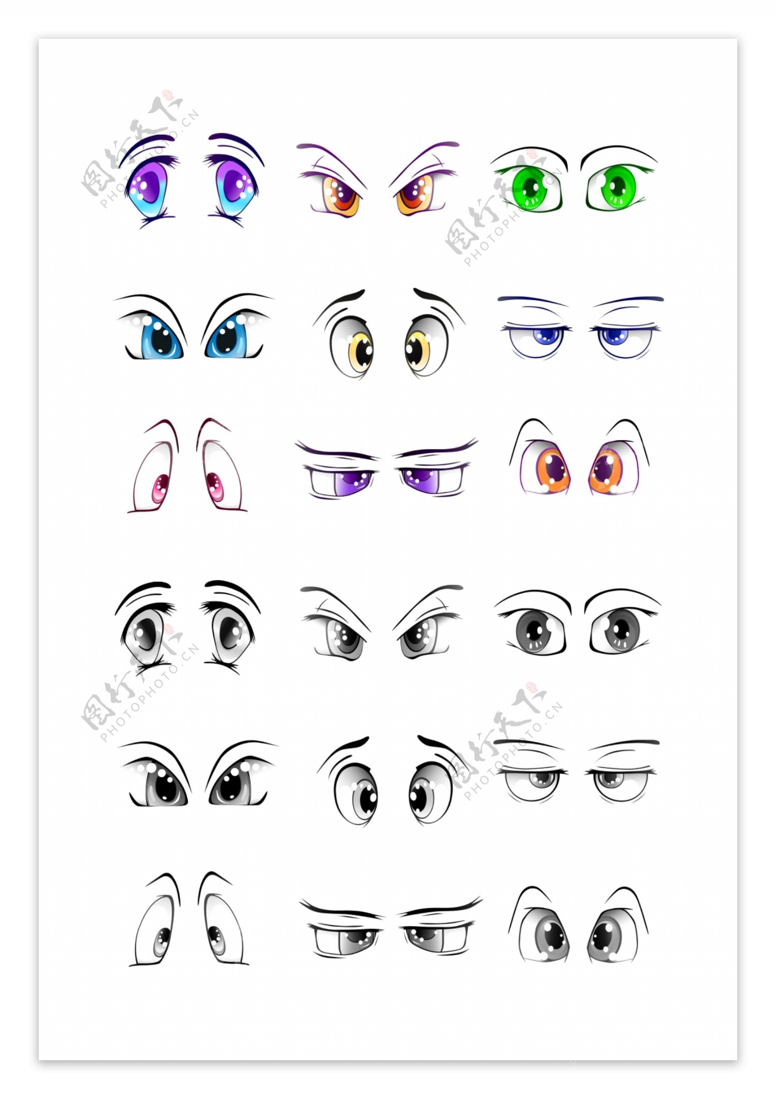 卡通眼睛图片素材-编号35596260-图行天下