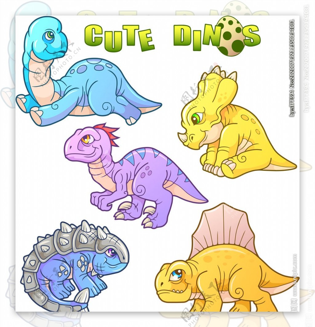卡通恐龙图片素材-编号38190090-图行天下