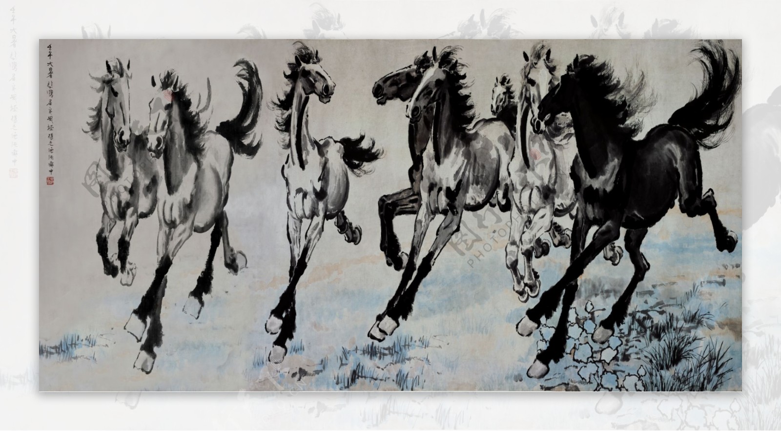 徐悲鸿大气国画马图片素材-编号38237010-图行天下